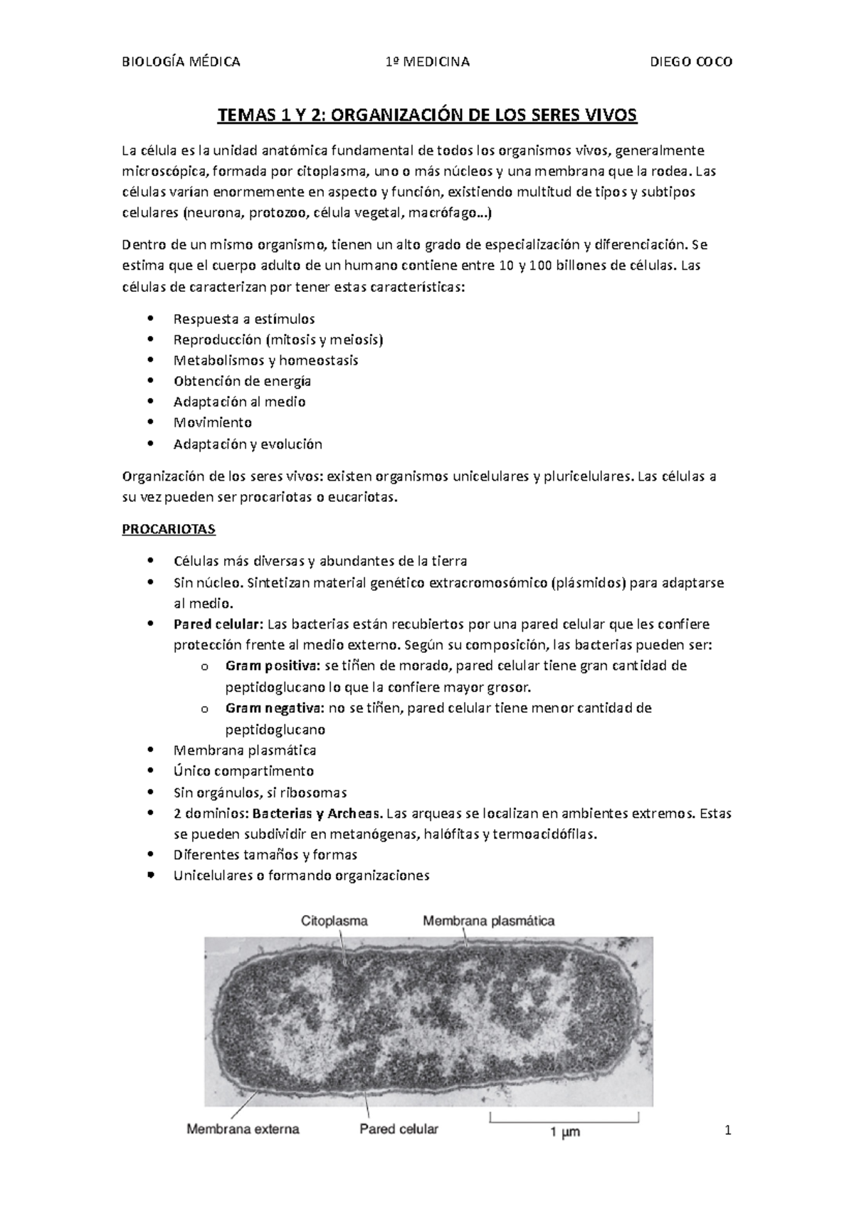 TEMA 1 Y 2 - Introducción - TEMAS 1 Y 2: ORGANIZACIÓN DE LOS SERES ...