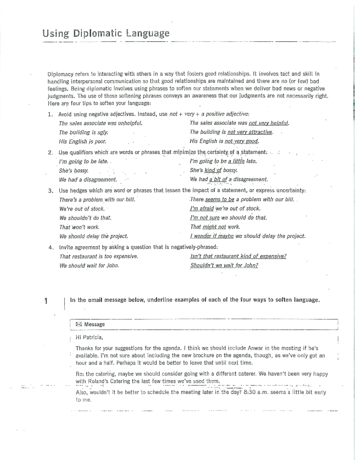 PCM106A Using Diplomatic Language - Using Diplomatic Language Diplomacy ...