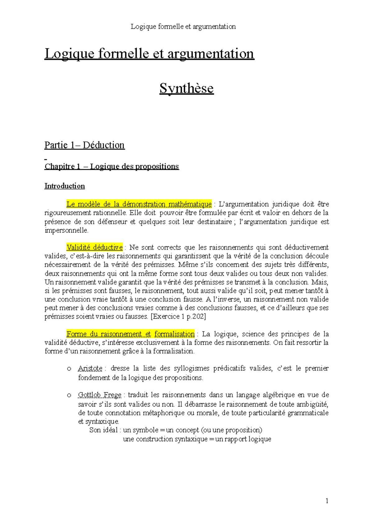 Logique formelle et argumentation - Logique formelle et argumentation ...
