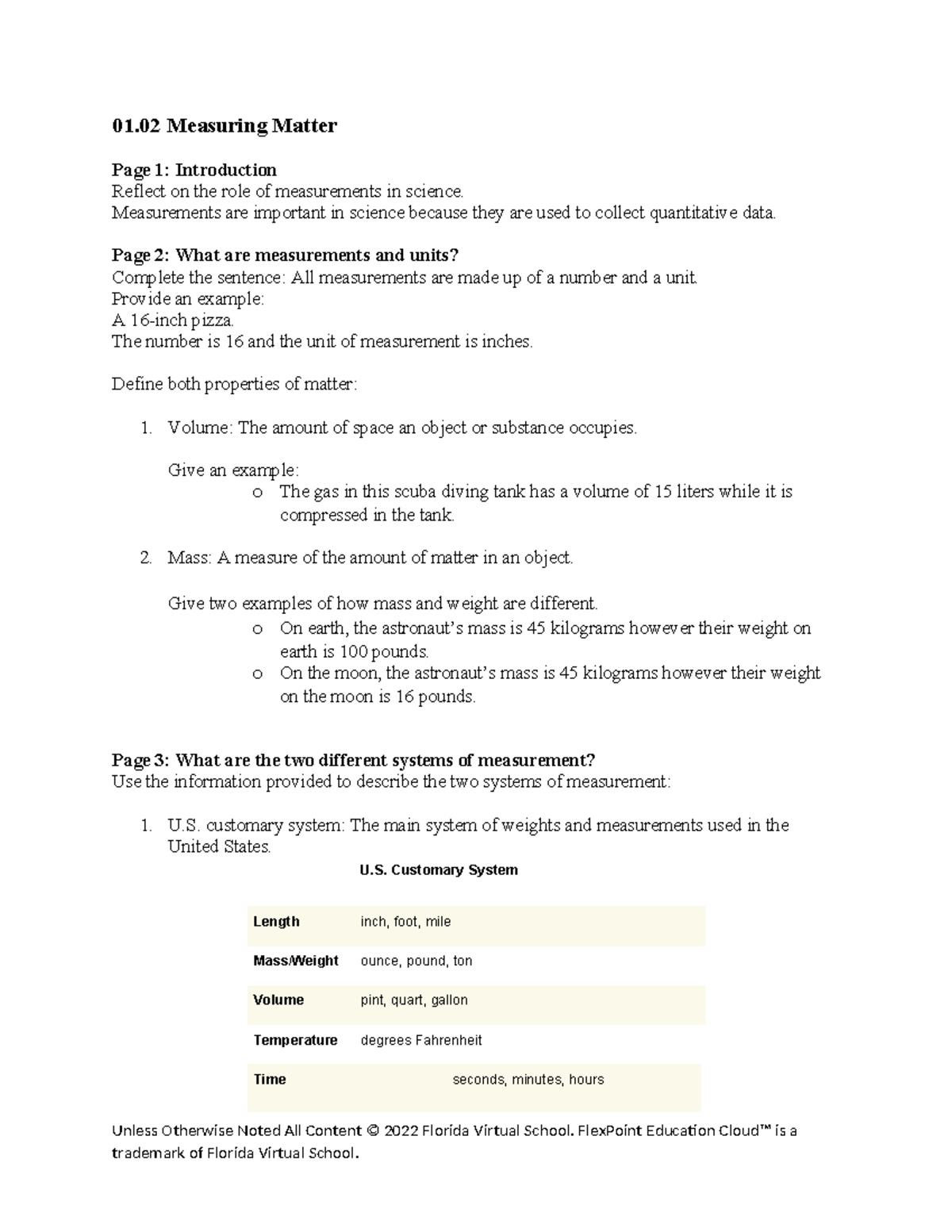 1.02 Measuring Matter Journal - 01 Measuring Matter Page 1 ...