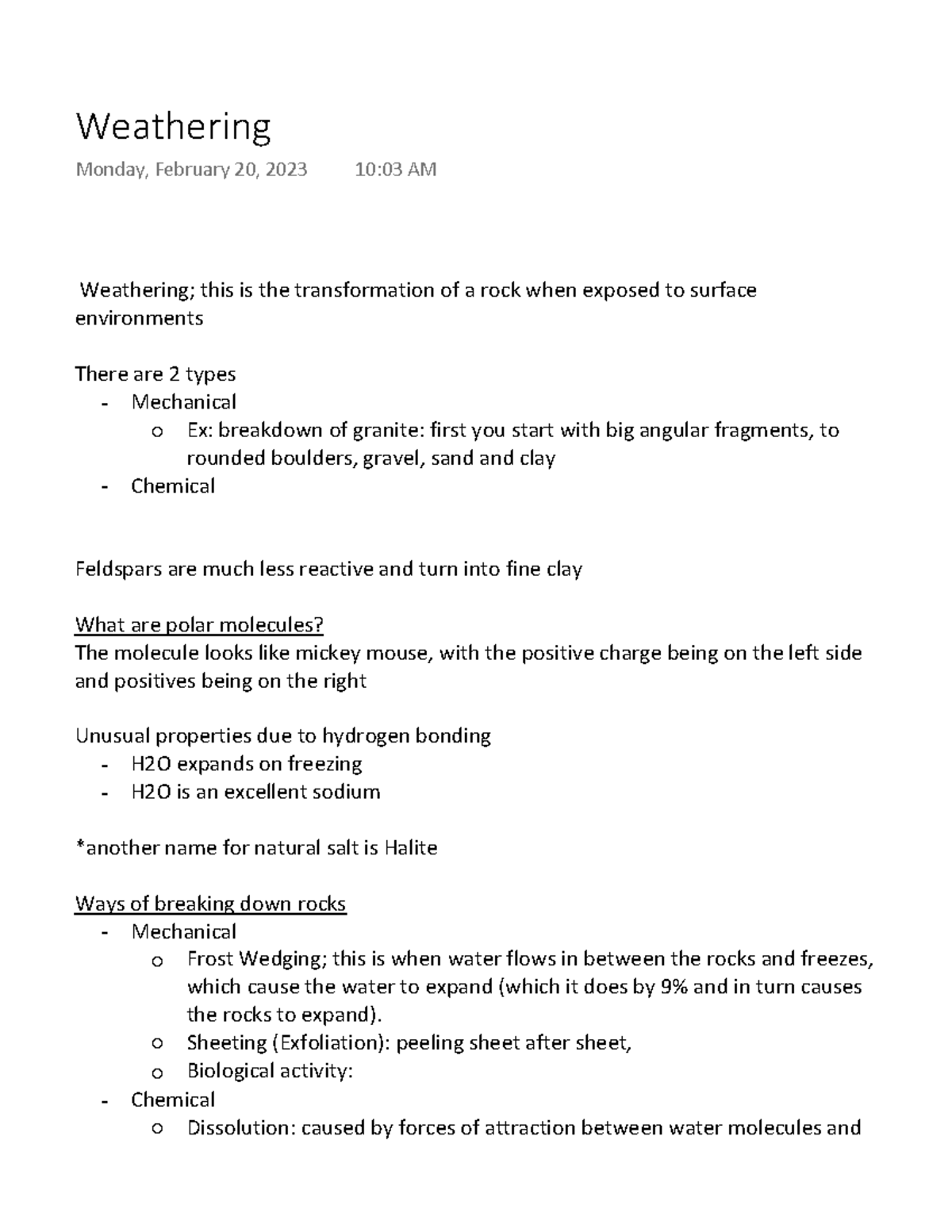 Weathering - Sheeting (Exfoliation): peeling sheet after sheet ...