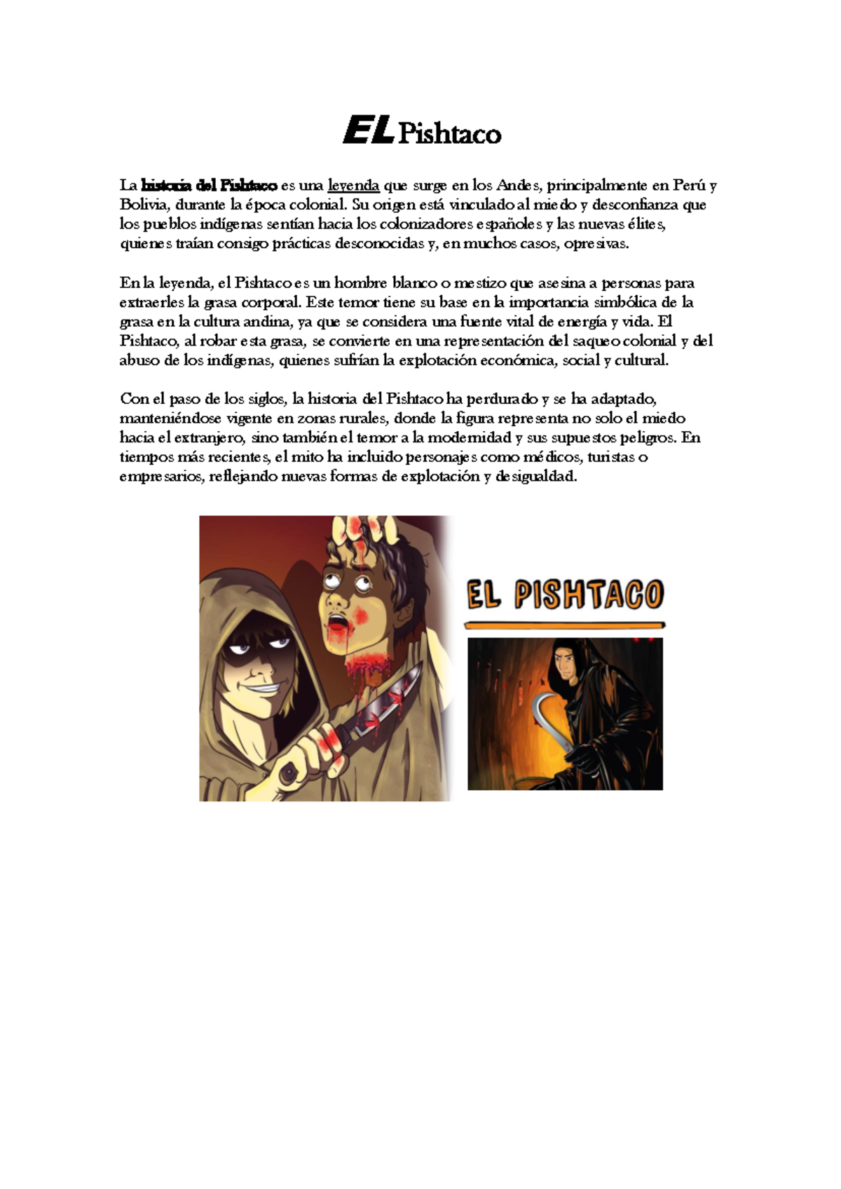 EL Pishtaco - lola - EL Pishtaco La historia del Pishtaco es una ...