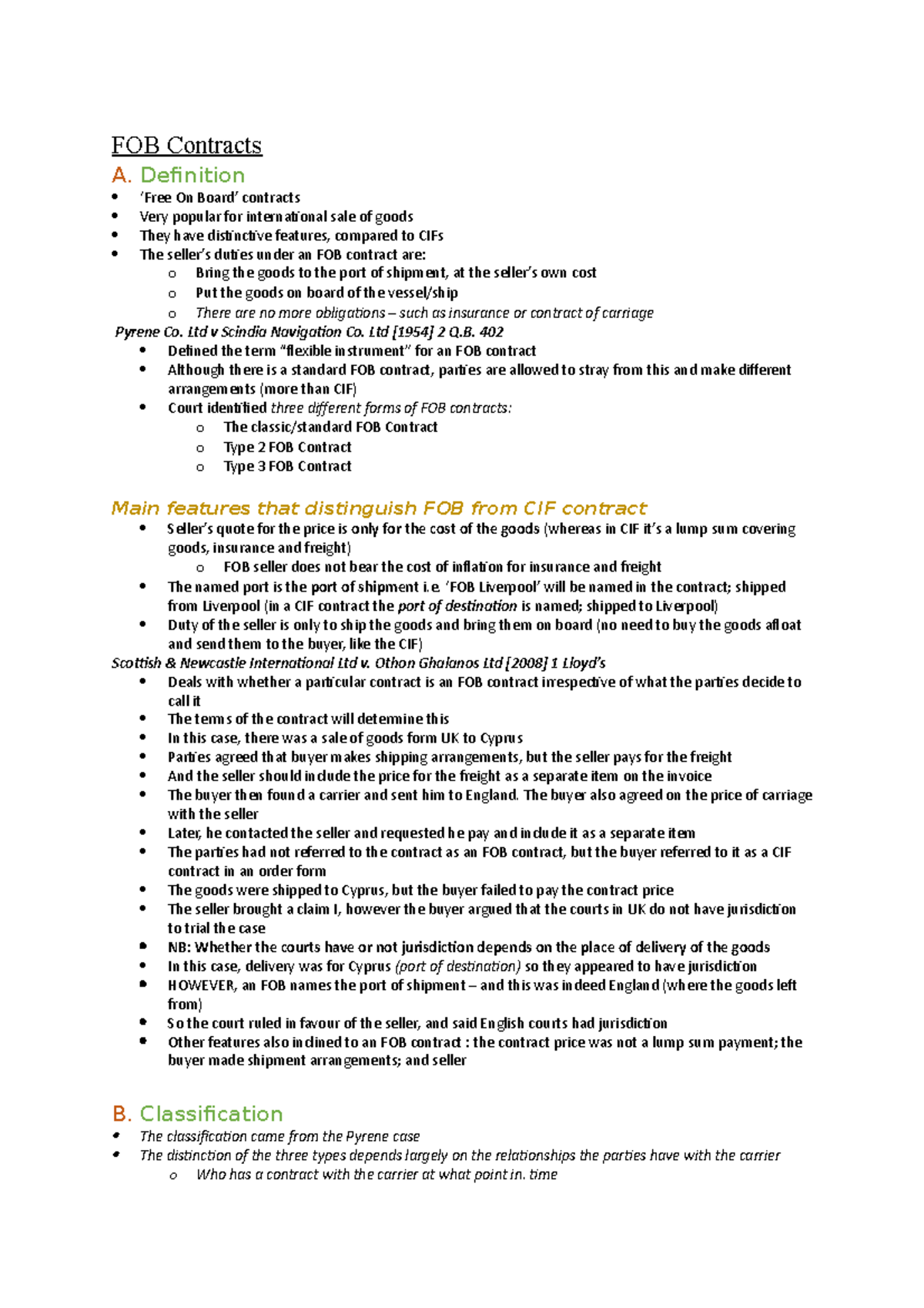 10. FOB Contracts - These notes dive into the sixth and last topic of ...