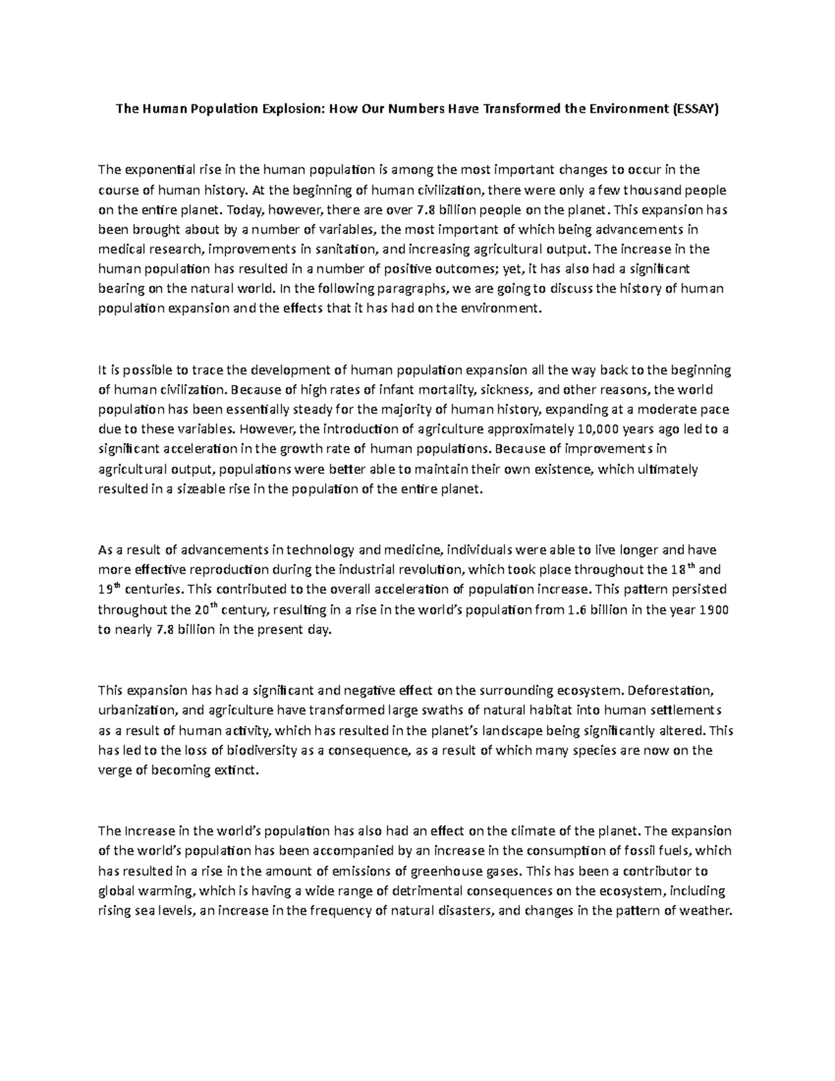 The Human Population Explosion — How Our Numbers Have Transformed the ...