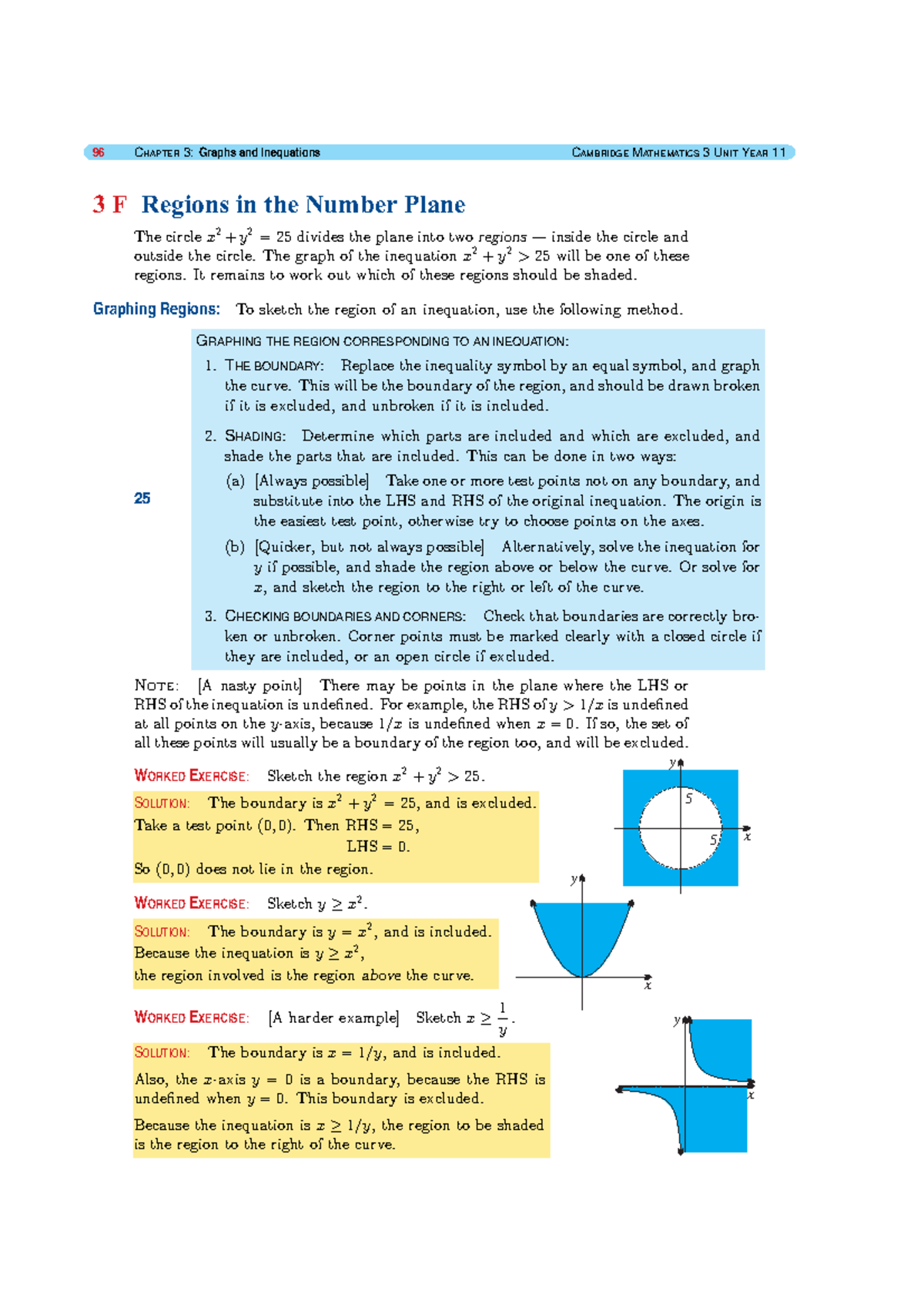 Regions - maths adv - ! 96 CHAPTER 3: Graphs and Inequations CAMBRIDGE ...