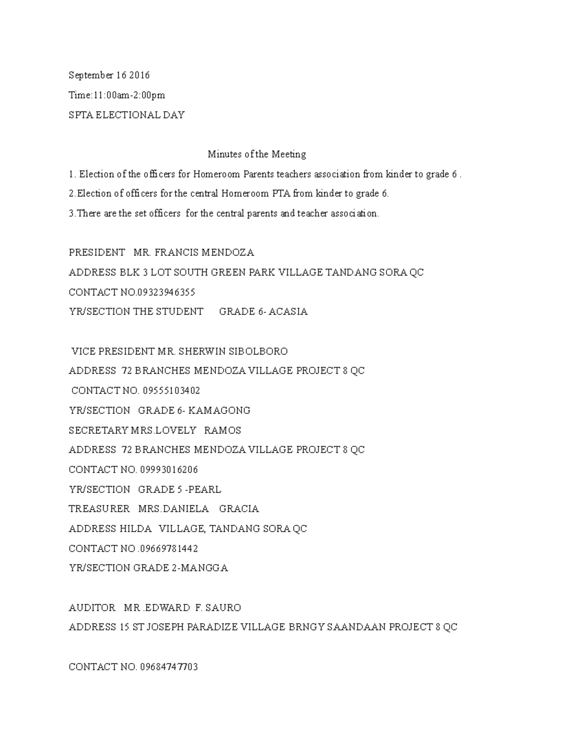 SPTA-meeting-1 - okay - September 16 2016 Time:11:00am-2:00pm SPTA ...