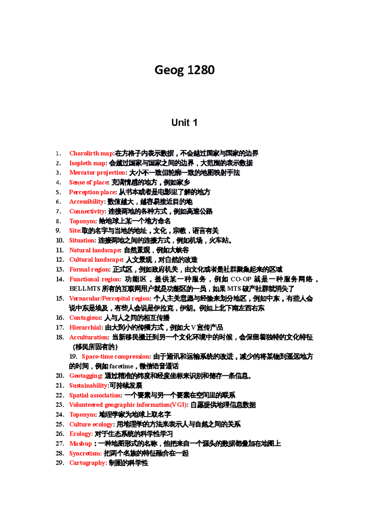 GEOG 1280 WEEK 1&2 - keywords - Geog 1280 Unit 1 Chorolirth map: 在方格子内 ...