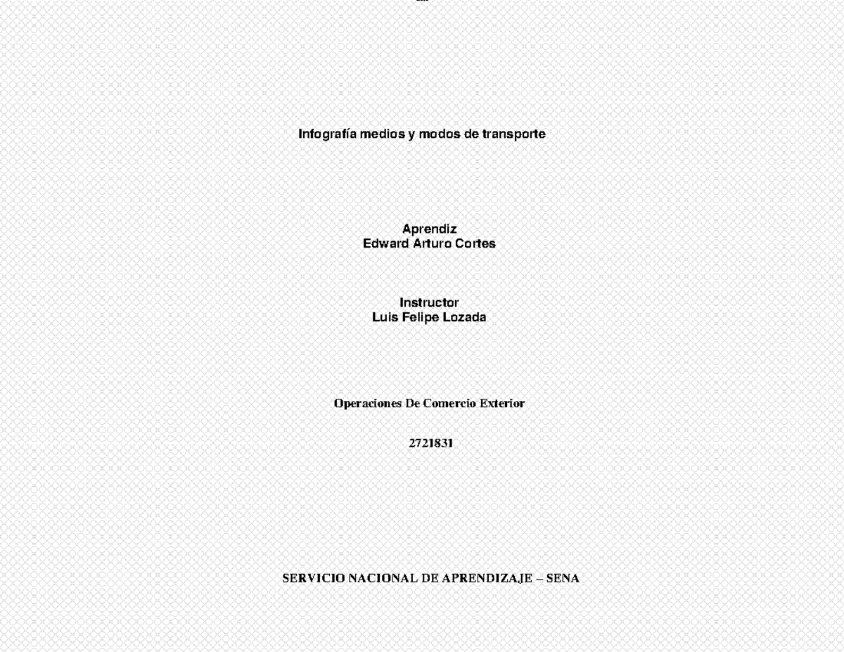 Evidencia infografia medios y modos de transporte edward cortes ...