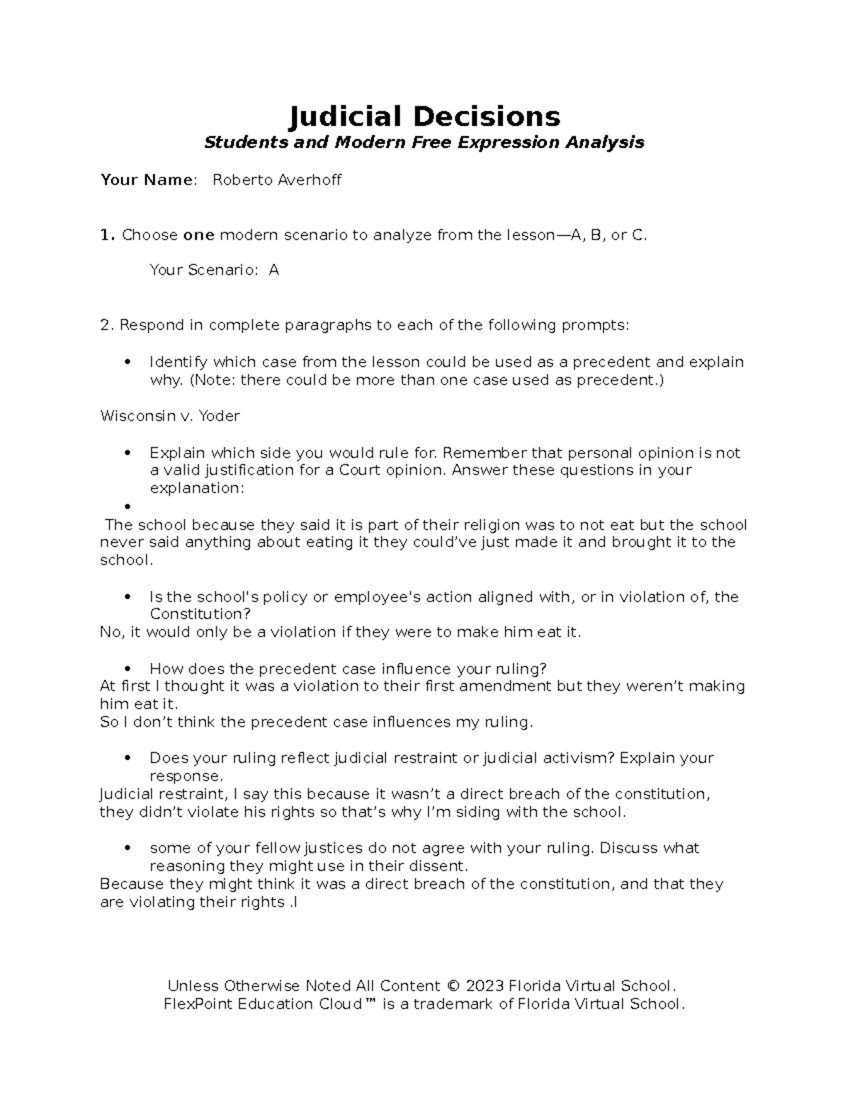 Judicial decisions Robertlo - Judicial Decisions Students and Modern ...