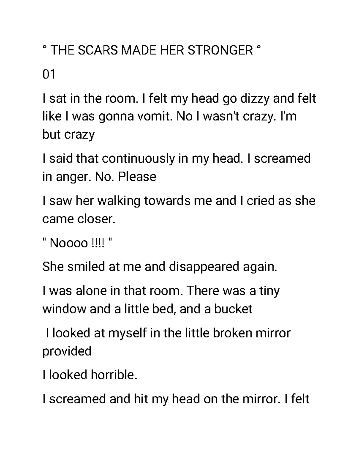 -THE Scars MADE HER Stronger - °THESCARSMADEHERSTRONGER° 01 ...