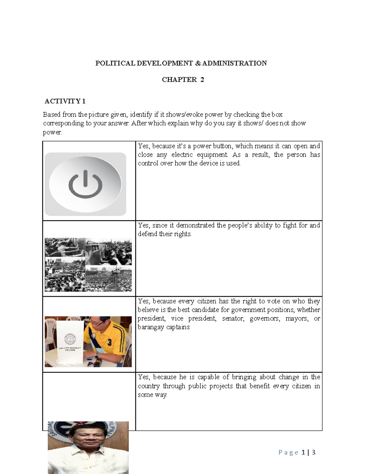 Chapter 2 - It contains the Evaluation of learning activity of the student in the subject ...