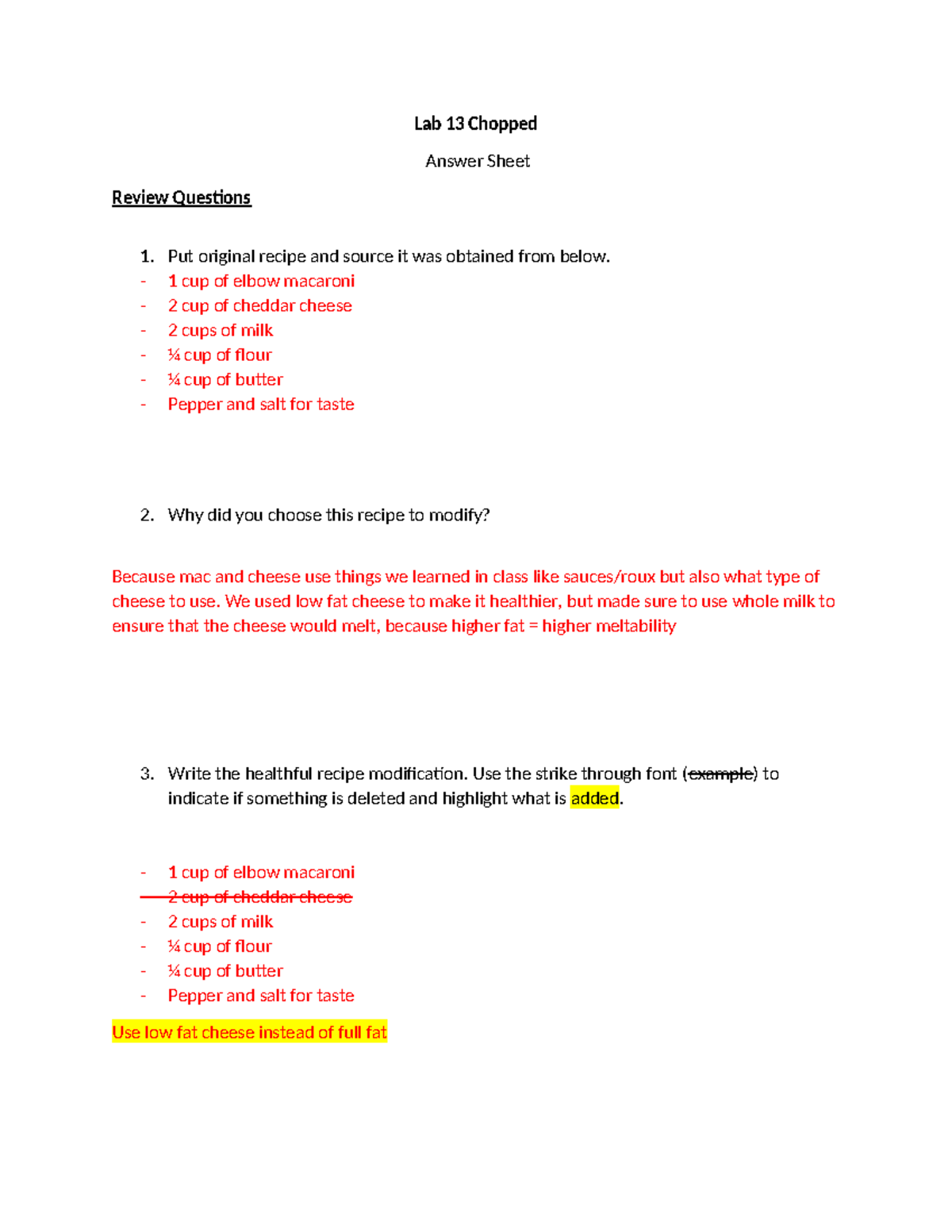 Lab 13 Chopped Answer Sheet - Lab 13 Chopped Answer Sheet Review ...