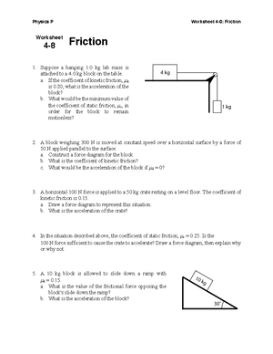 4-3 worksheet statics - Usuussjsh - Worksheet 4 - 3 Statics For each of ...