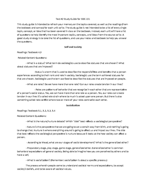 Introduction to Sociology Chapter 1 Notes - Studocu