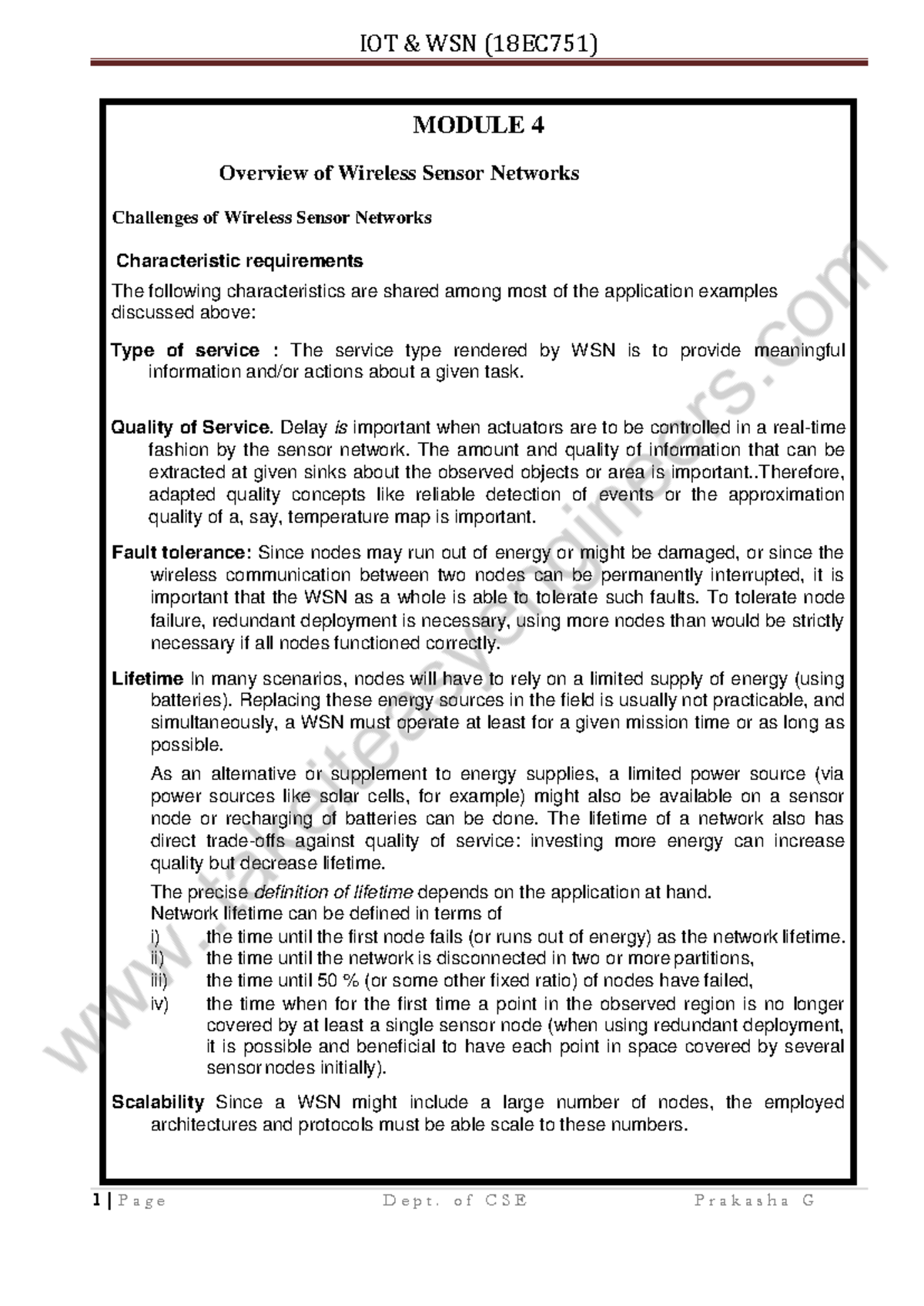 Iot m4 - this documents are based on iot and vlsi of ece - MODULE 4 Overview of Wireless Sensor ...