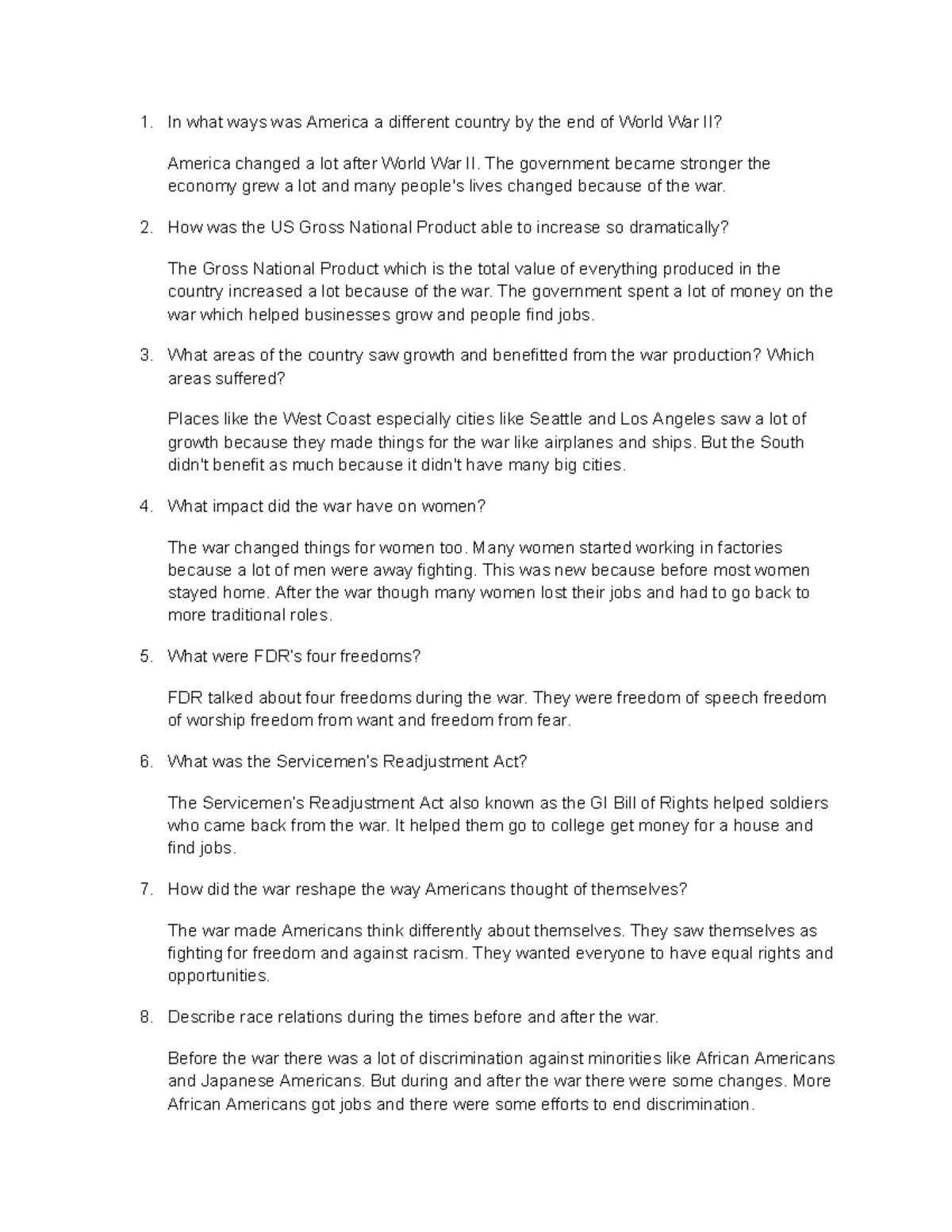 WWII Crash Course Part 2 - In what ways was America a different country ...