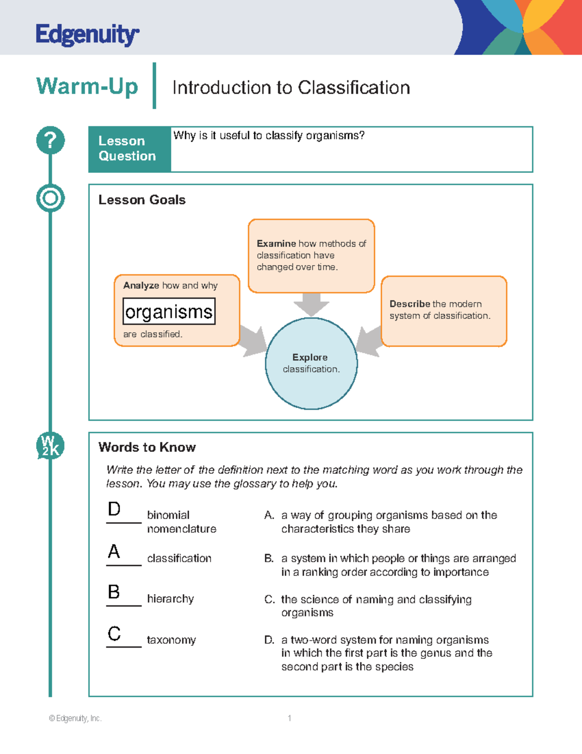 Introduction Classification Guided Notes Edited-6 - Warm-Up ...