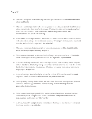 Prep U 41 - Prep U - Prep U 41 The nurse is administering 1,000 mL 0 ...