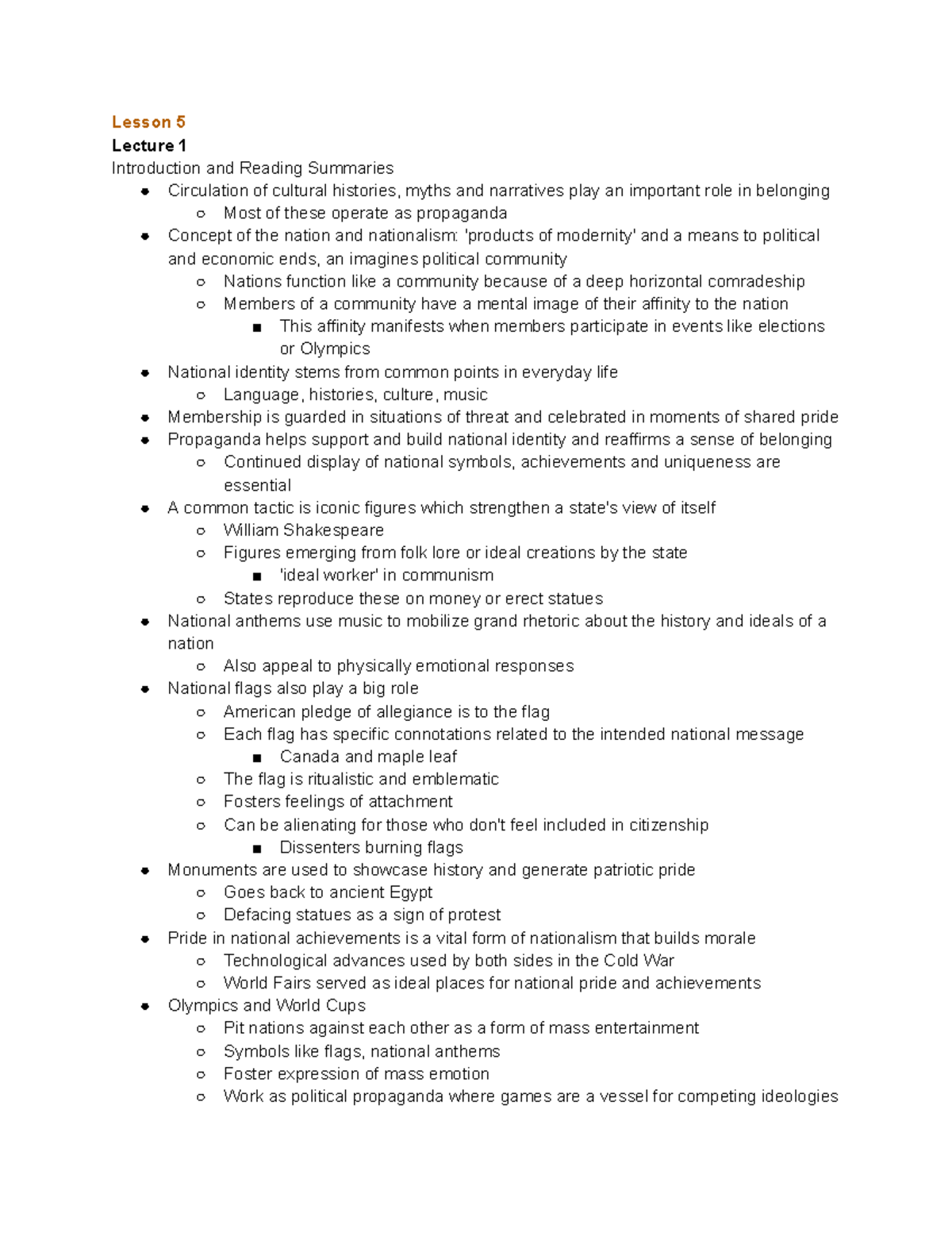 COMS 361 Lesson 6 Notes - Lesson 5 Lecture 1 Introduction and Reading ...