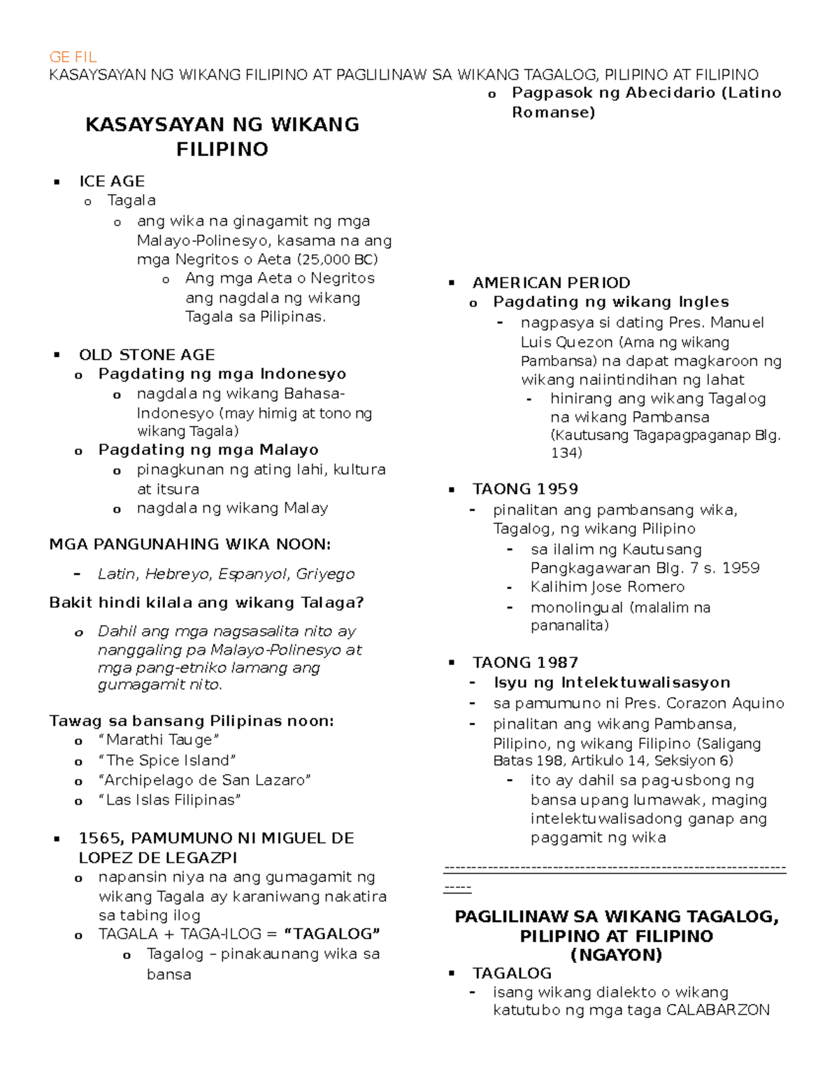 Paglilinaw sa Wikang Tagalog, Pilipino at Filipino ...