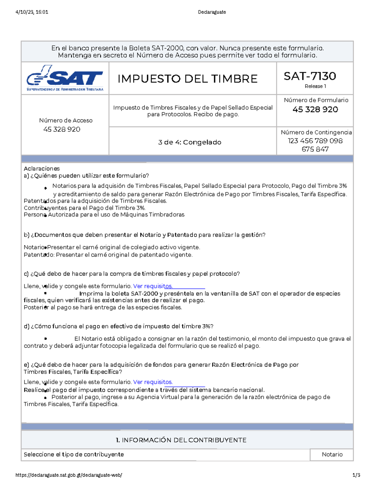 SAT 7130 - Tarea de exposición - 4/10/23, 15: declaraguate.sat.gob ...