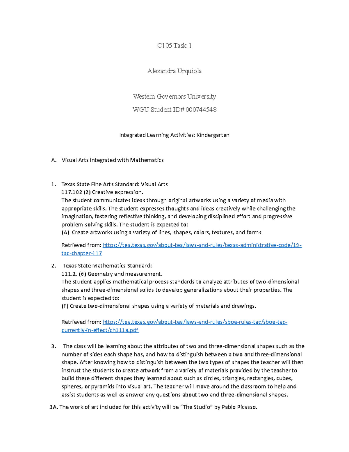 C105 - task 1 - C105 Task 1 Alexandra Urquiola Western Governors ...