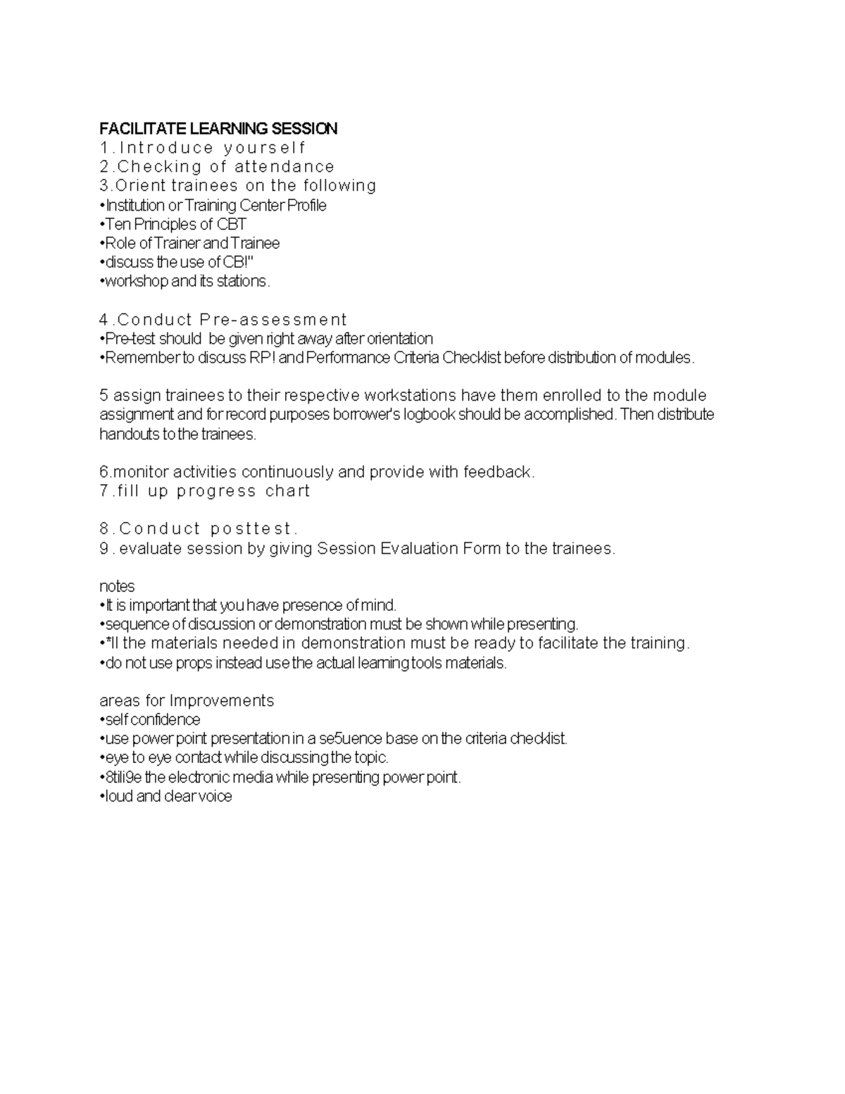 Facilitate Learning Session - FACILITATE LEARNING SESSION I n t r o d u ...