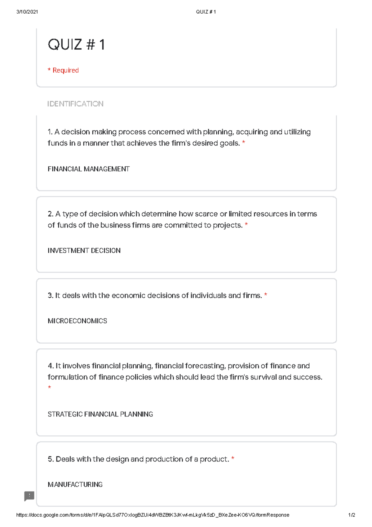 QUIZ # 1 FNMN - QUIZ # 1 FNMN - 3/10/2021 QUIZ # 1 - Studocu