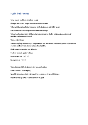 Formelsamling fysik - Formler - Appendix BOM221 - Fysik Formelsamling ...