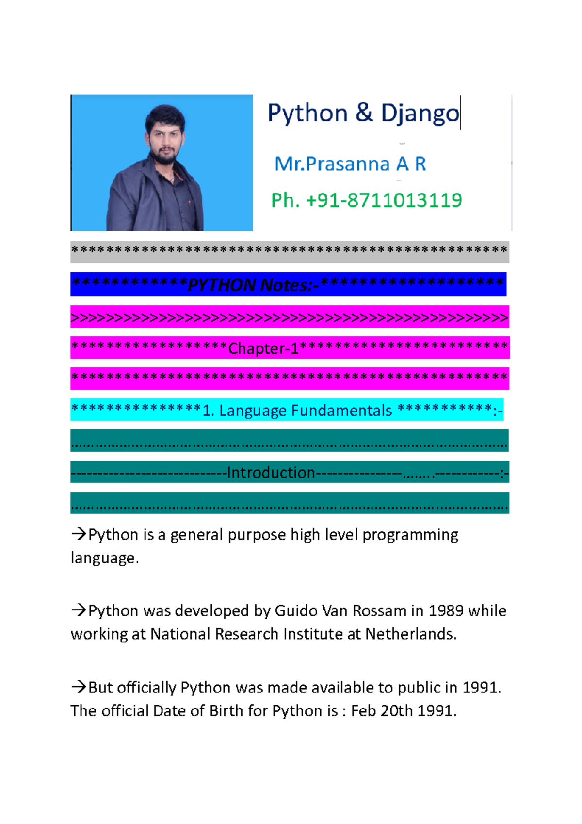 Chapter-1 Python - cvbnm ...