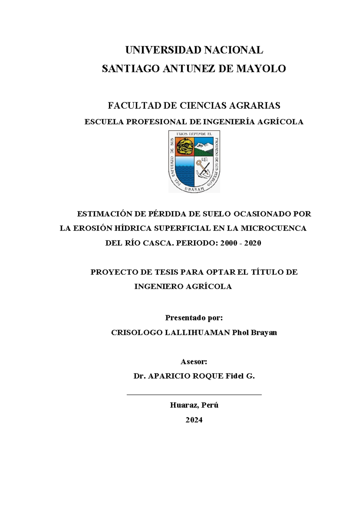 Proyecto de tesis - bien - UNIVERSIDAD NACIONAL SANTIAGO ANTUNEZ DE ...