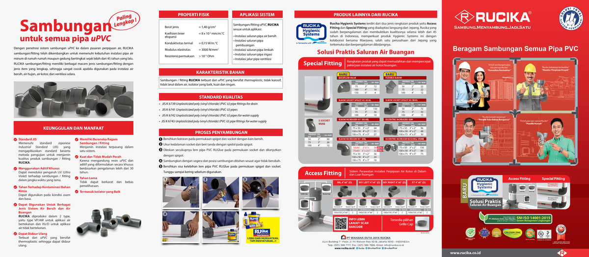 Leaflet Rucika Fitting u PVC - Standard JIS Memenuhi standard Japanese ...