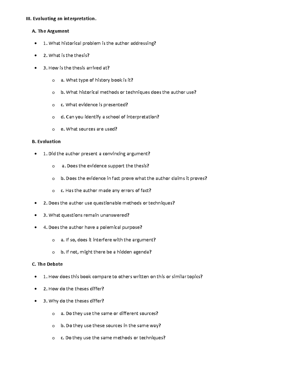 Secondary-resources - Lecture notes 1 - III. Evaluating an ...