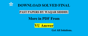 Updated Sample Paper CS610 p - Sample Paper FINALTERM EXAMINATION Fall ...