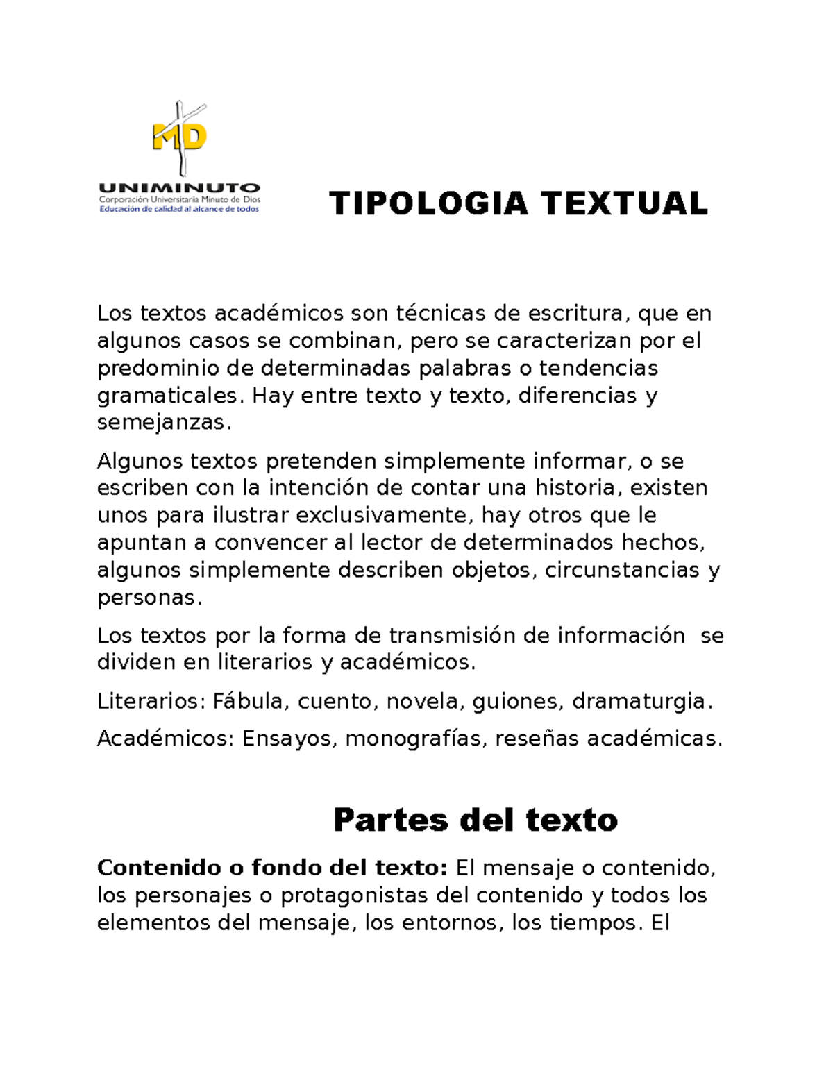 Tipologia Textual - espero les aporte algo positivo - TIPOLOGIA TEXTUAL ...
