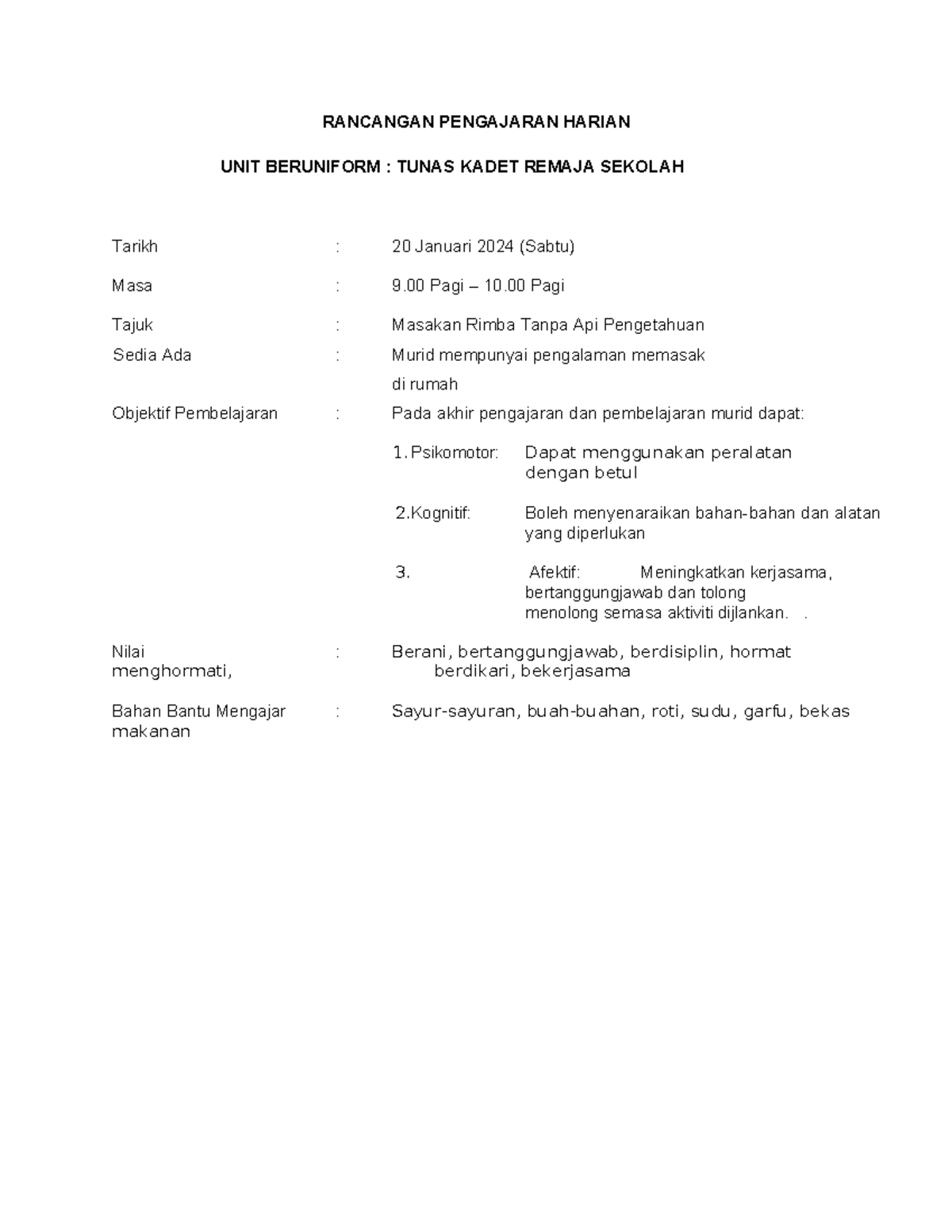 Minggu 3 RPH Kokum UB KRS (Masakan Rimba) - RANCANGAN PENGAJARAN HARIAN ...