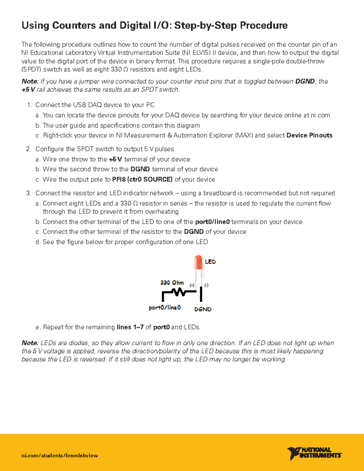 2.3 counters digital steps - ni/students/learnlabview Using Counters ...