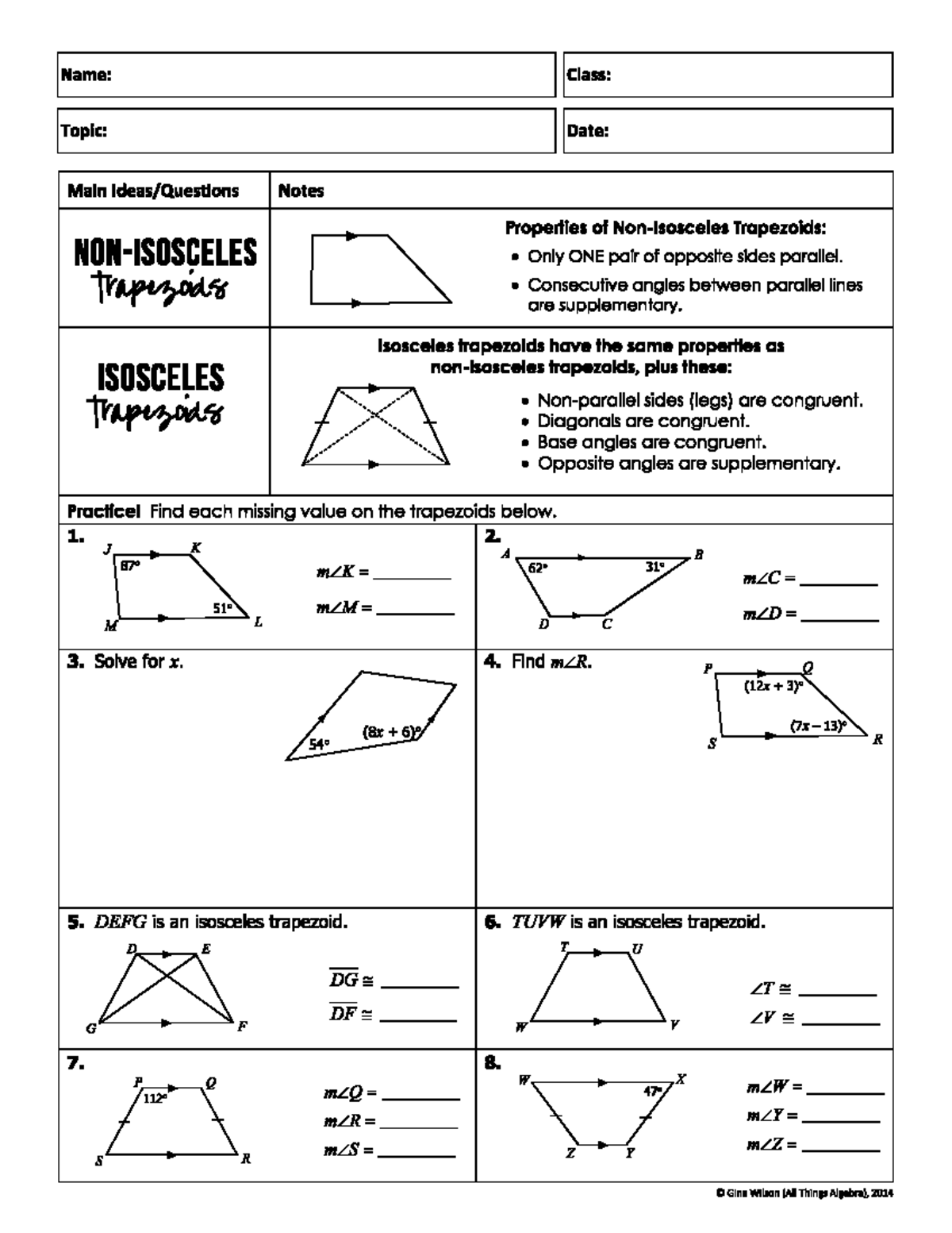 Trapezoids - Studocu
