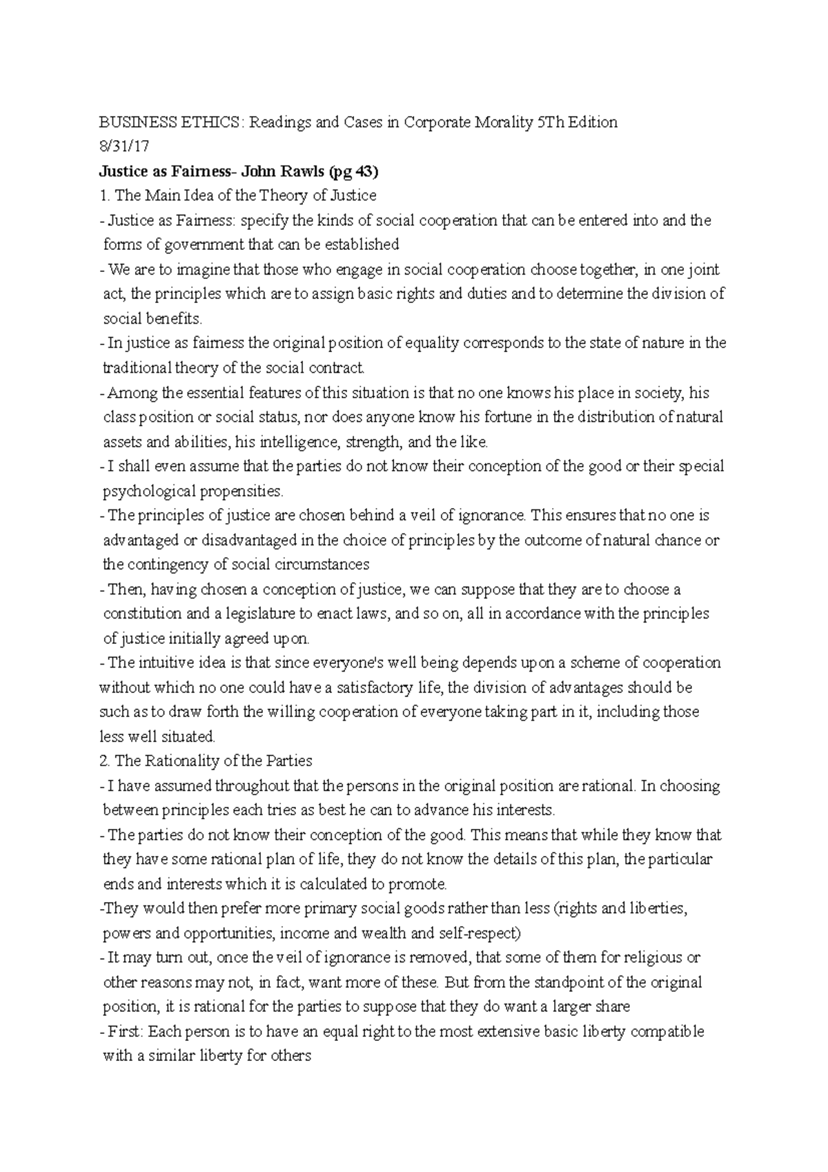 Business Ethics - BUSINESS ETHICS: Readings and Cases in Corporate ...