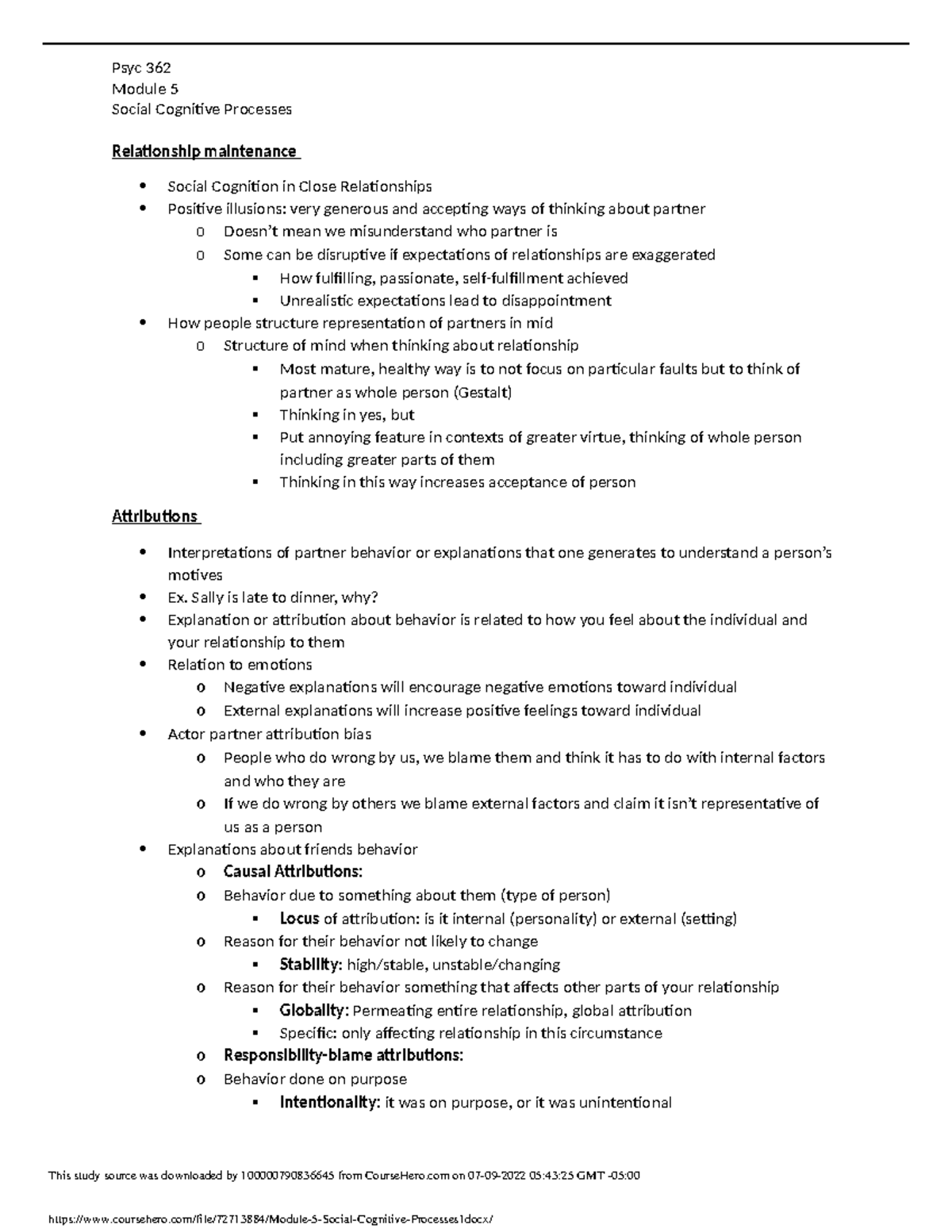 Module 5 Social Cognitive Processes 1 - Module 5 Social Cognitive ...