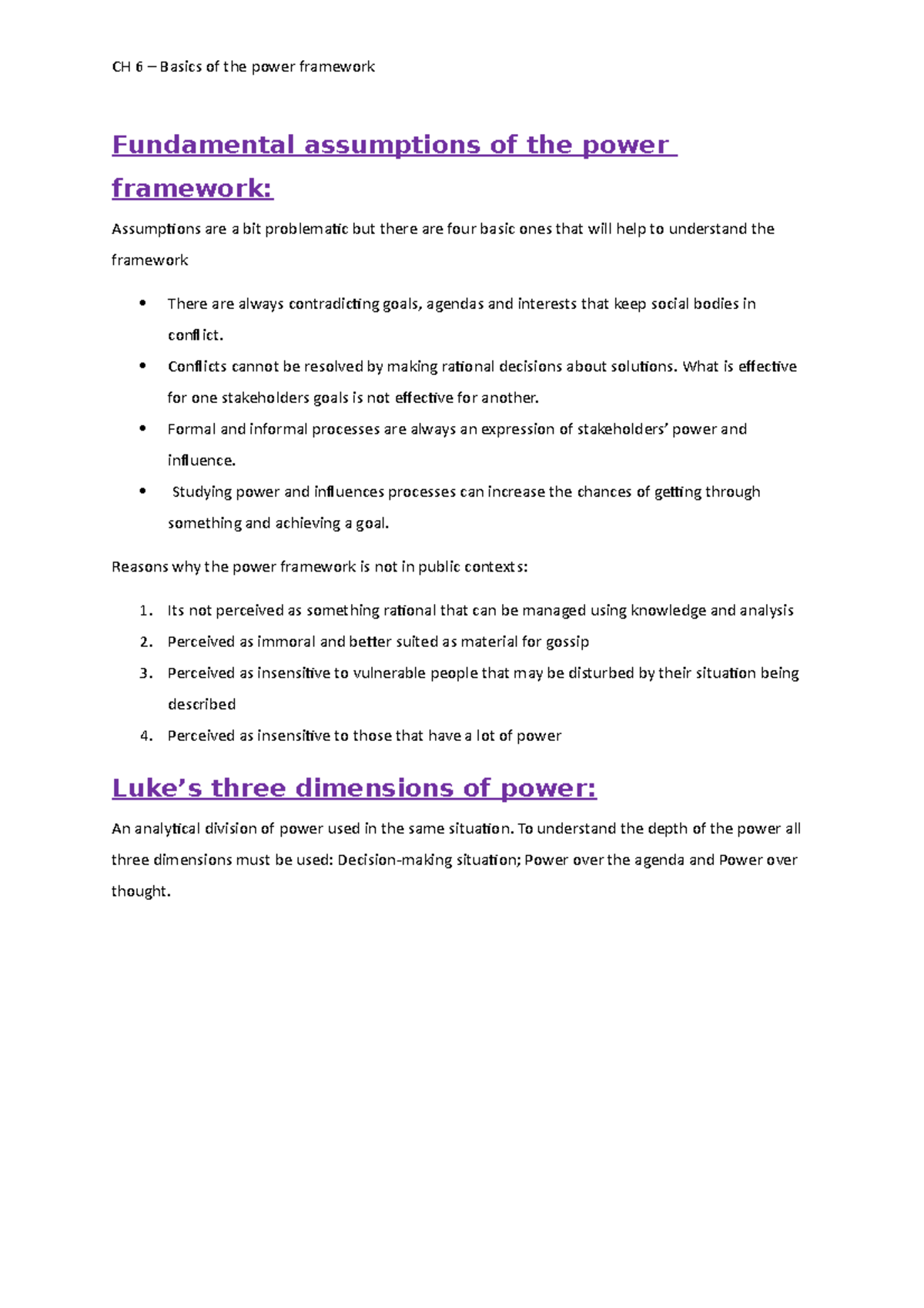CH6-Basics of the Power Framework - Fundamental assumptions of the ...
