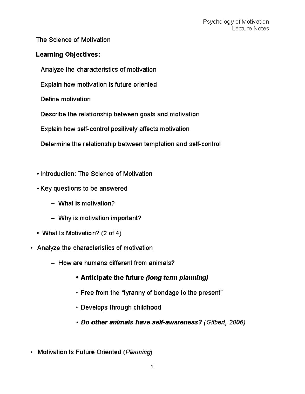 2021-Psychology of Motivation-Lecture-Notes-Introduction-1A - PSYC 8350 ...