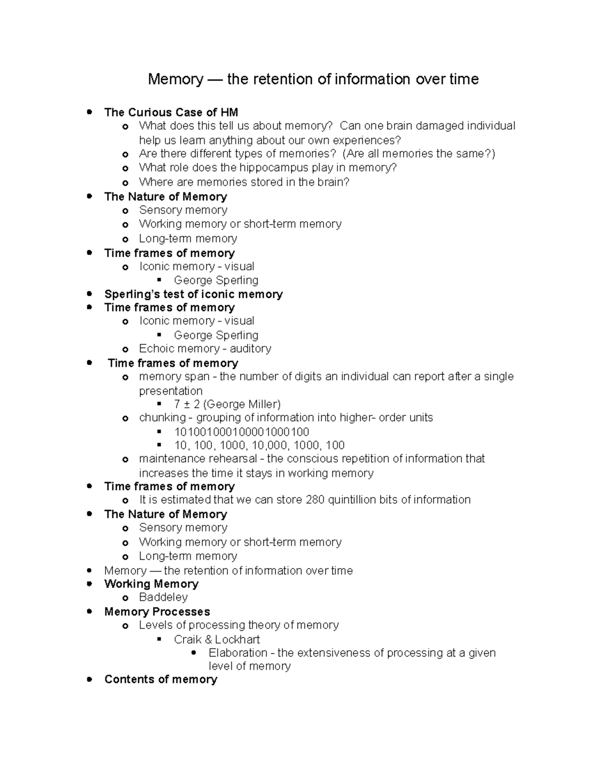 Memory - . experiences remain concealed from consciousness and yet ...