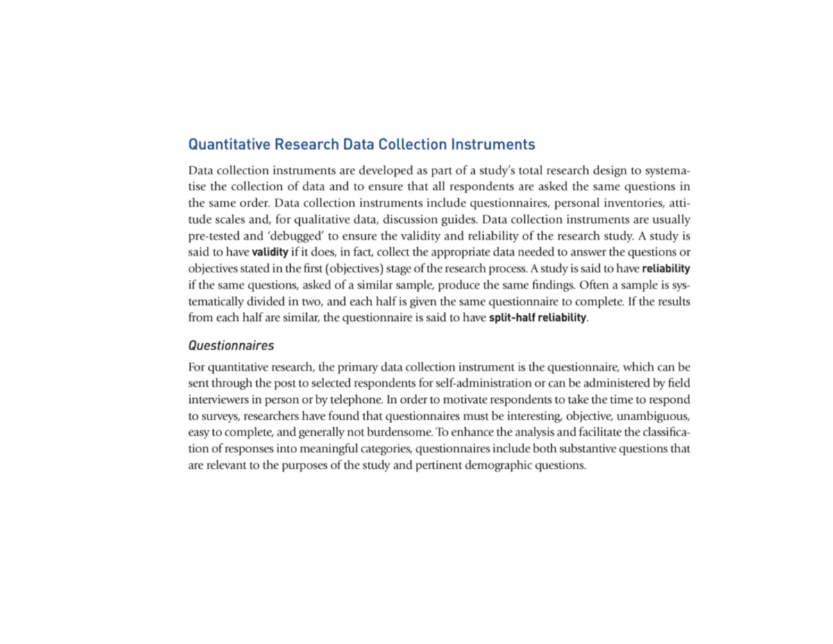 Quantitative Research Data Collection Instruments - Consumer Behavior ...