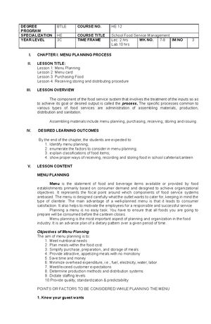 HE 9 Bamboo Crafts - Home Economics - DEGREE PROGRAM BTLE COURSE NO. HE ...