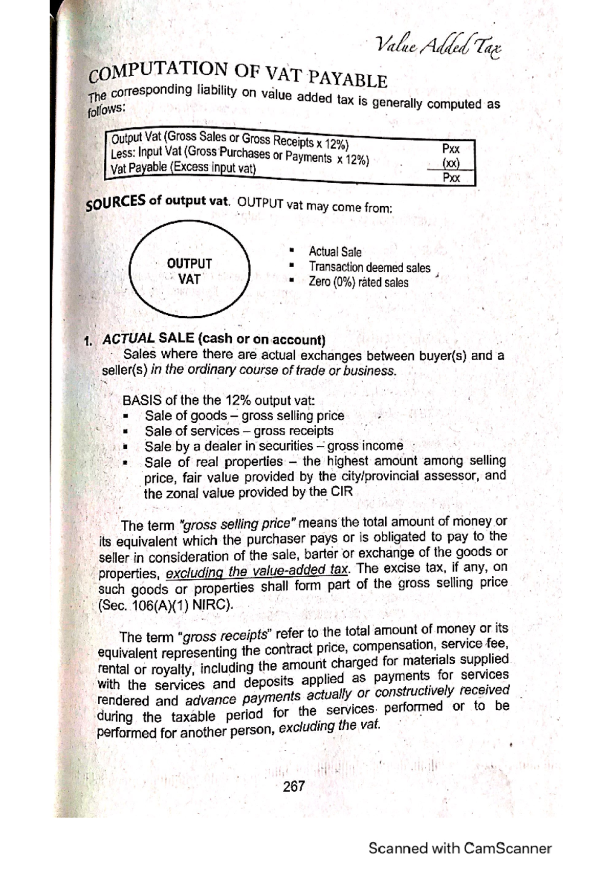 (VAT) Computation OF VAT Payable - Value Added Tax COMPUTATION OF VAT ...