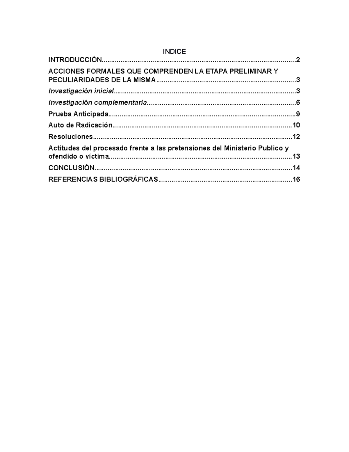 Ensayo Etapa Preliminar - INDICE - Studocu