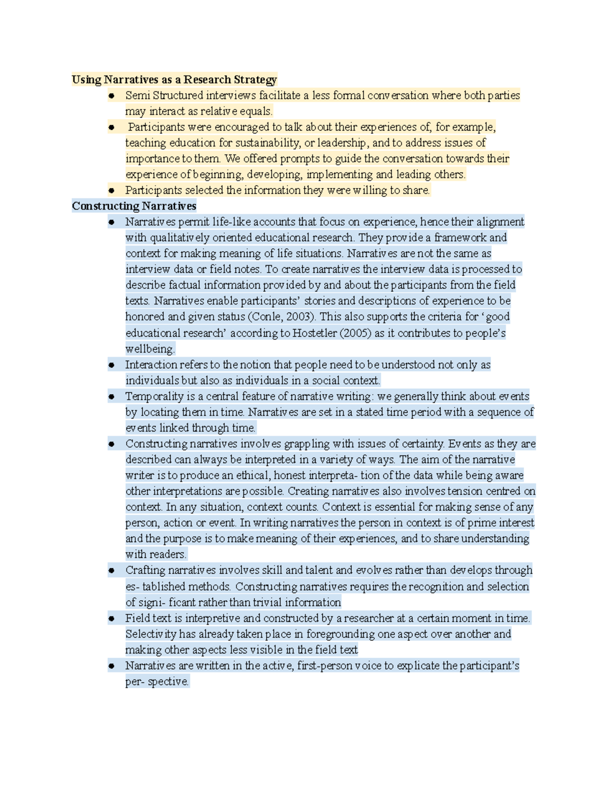 Hlthage 2b03 week 3 readings - Using Narratives as a Research Strategy ...