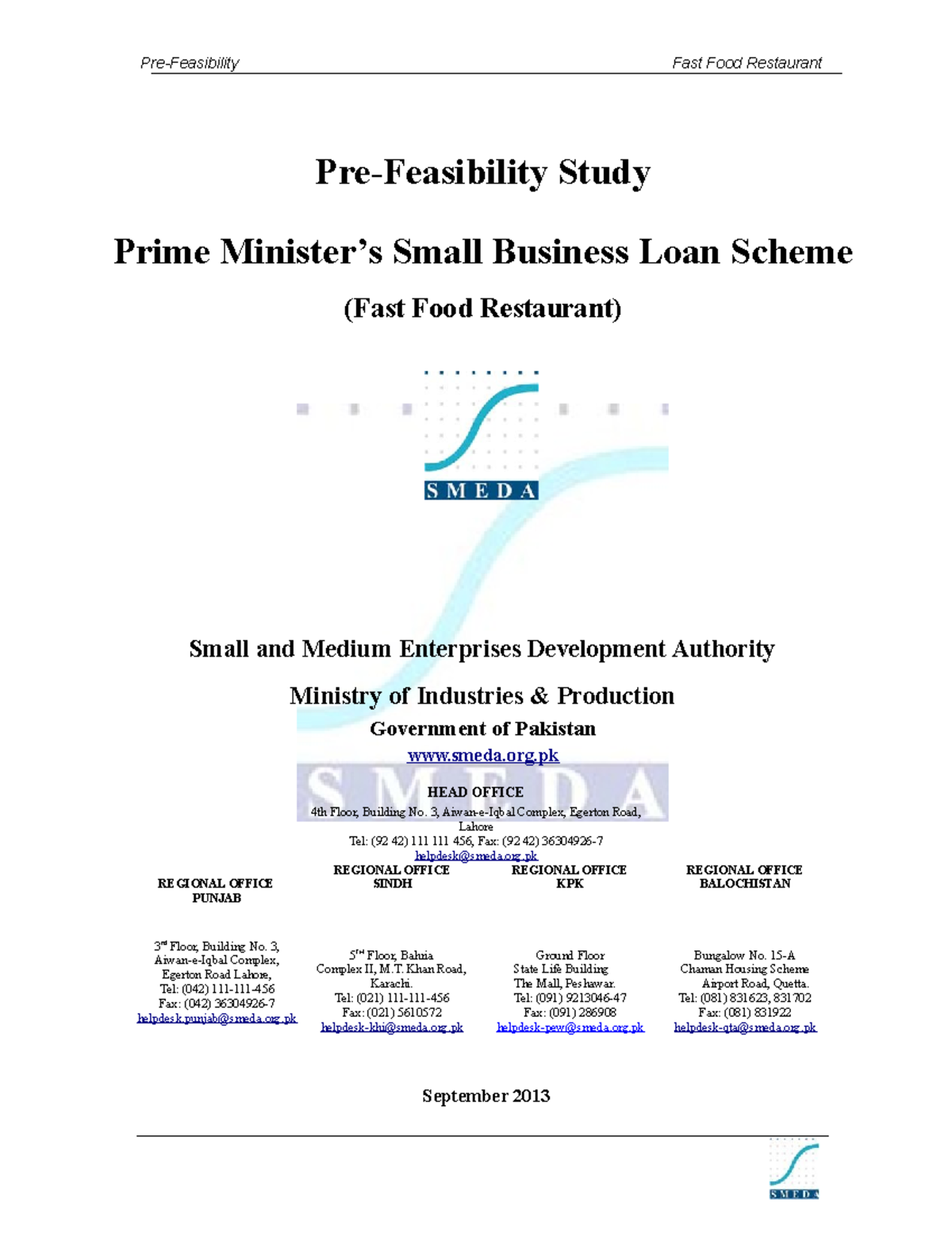 199550759 - Lecture notes 1 - Pre-Feasibility Fast Food Restaurant Pre ...