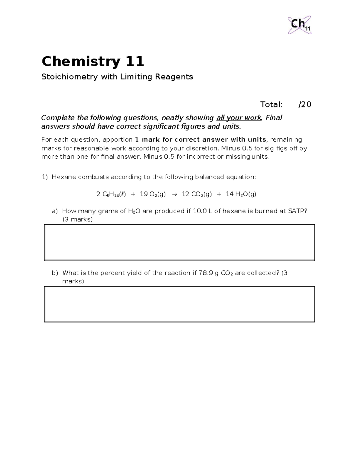 Mod3-Lesson 4-Stoichiometry with Limiting Reagents Assignment-3 1 ...